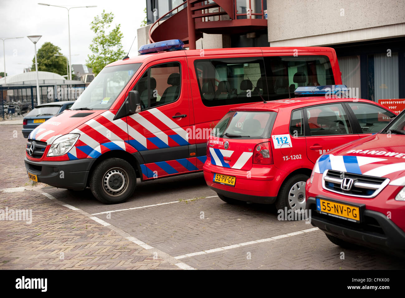 Fire Brandweer Car Wassenaar Holland Netherlands Europe EU Stock Photo ...