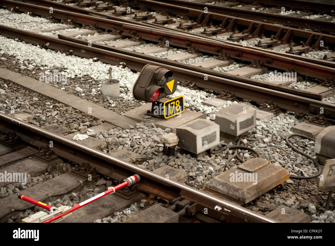 Railway track Signaling Equipment Amsterdam Holland Netherlands Europe ...