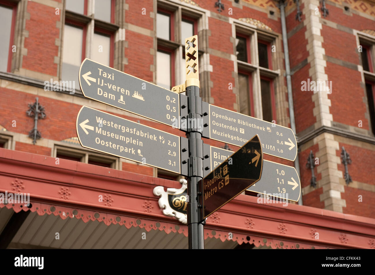 Tourist Information Signs Amsterdam Holland Netherlands Europe EU Stock ...