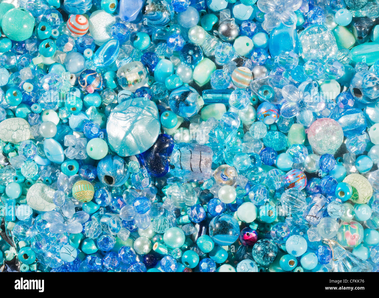 Hundreds of blue beads, in all kinds of forms Stock Photo - Alamy