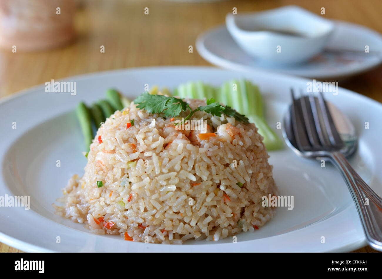 delicious food , prawns fried rice with chilli sauce Stock Photo - Alamy