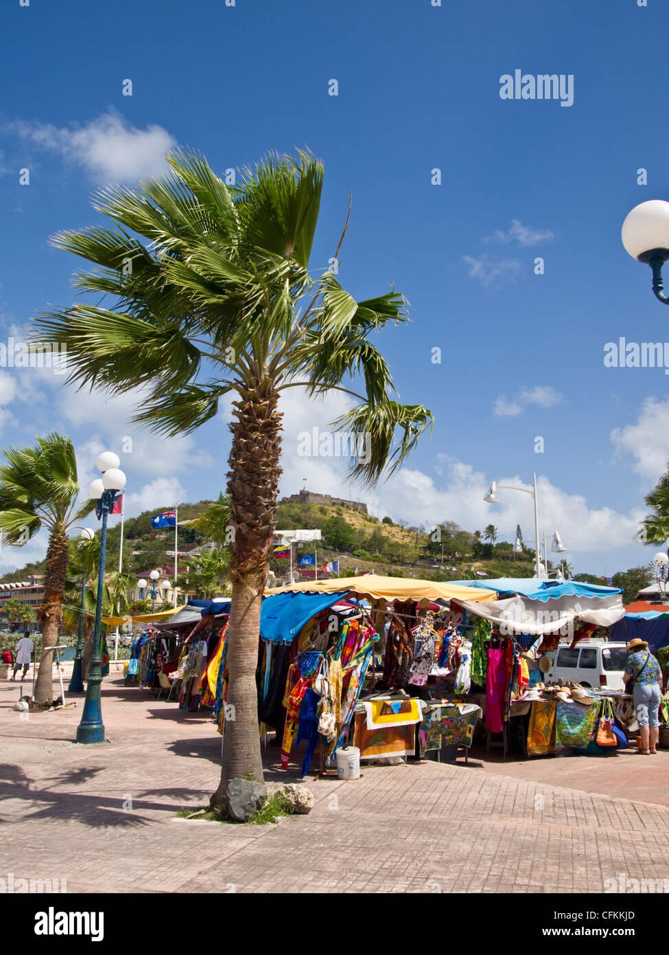 Marigot market on st. martin Stock Photo - Alamy