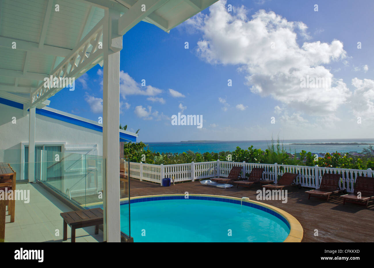 Rental Villa in the Caribbean with pool Stock Photo - Alamy