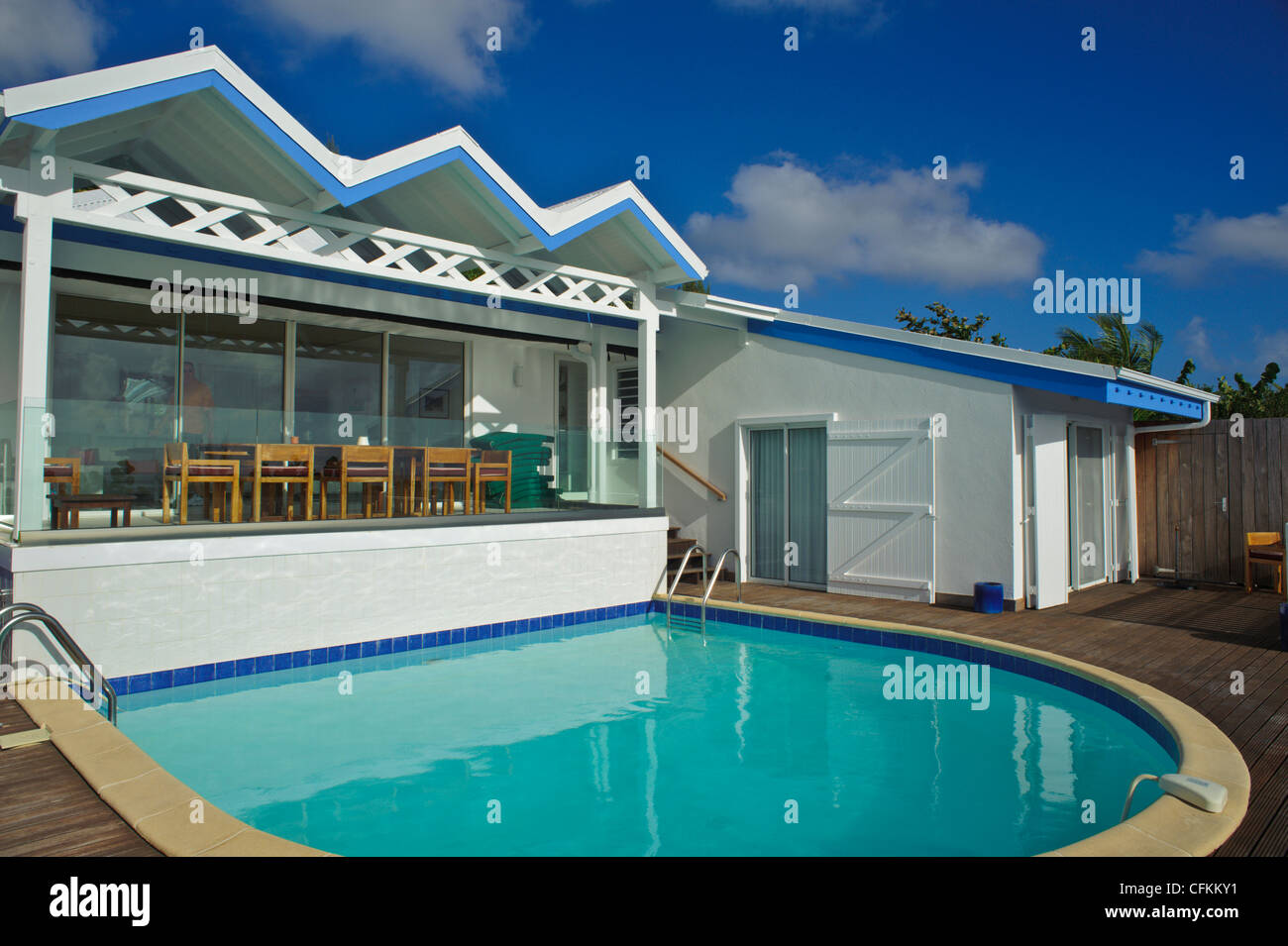 Rental Villa in the Caribbean with pool Stock Photo - Alamy