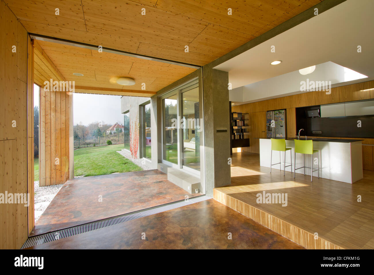 Interior of modern house in countryside Stock Photo - Alamy