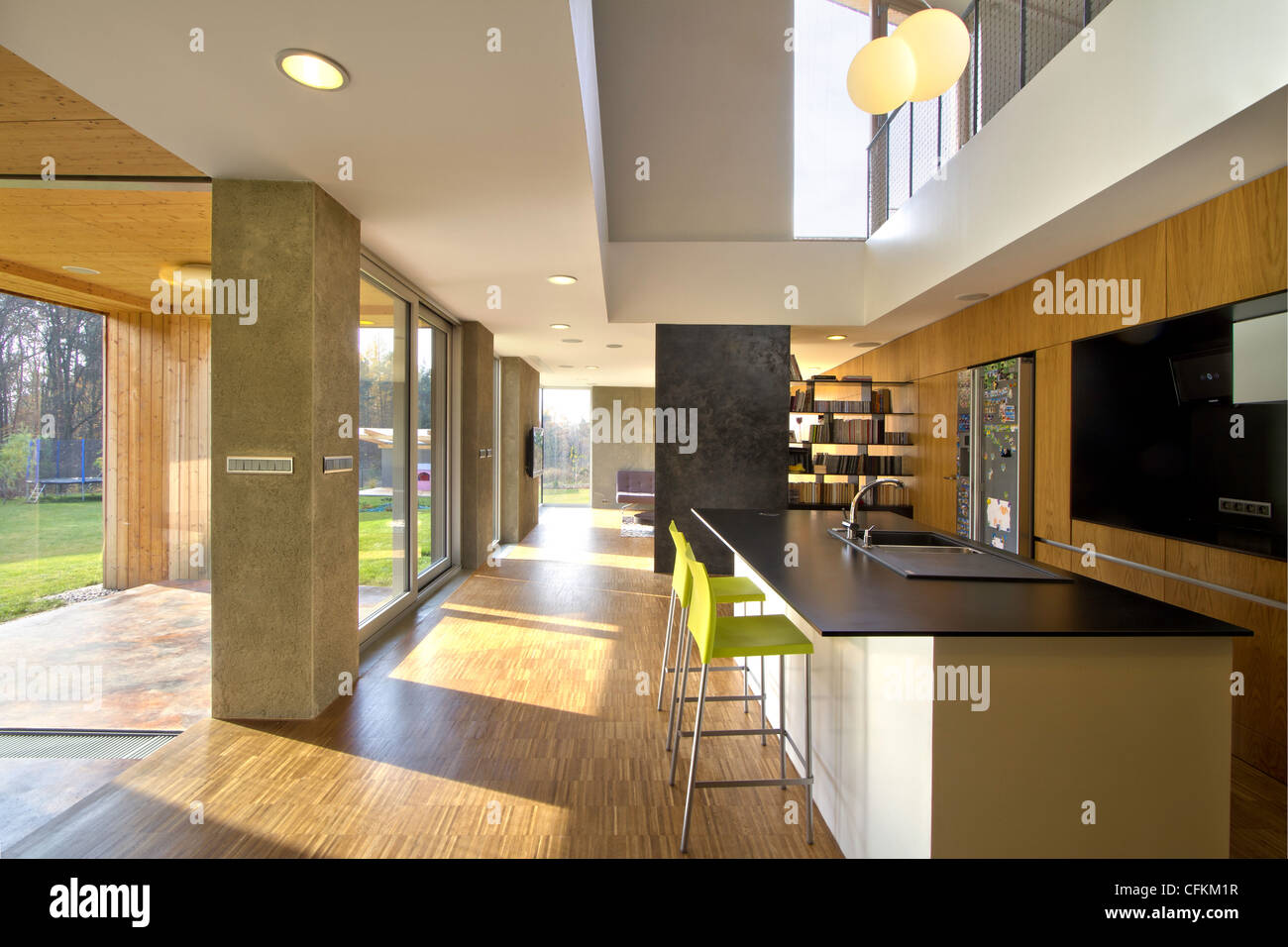 Interior of modern house in countryside Stock Photo - Alamy