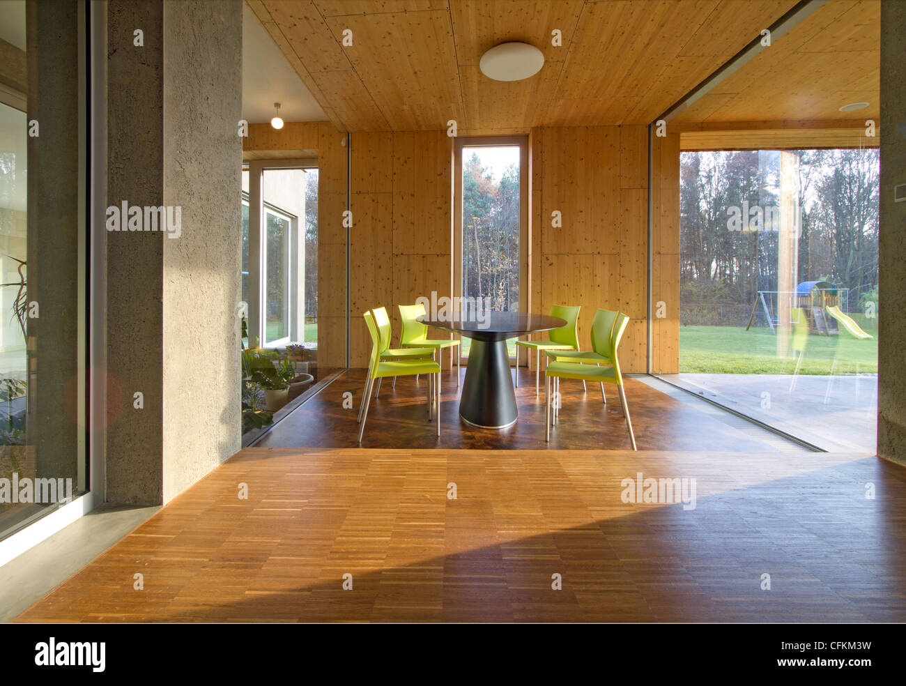Interior of modern house in countryside Stock Photo - Alamy