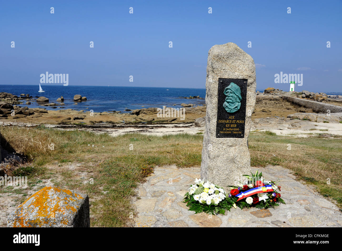 Memorial to sailors lost and dead at sea,Trevignon,Finistere,Brittany ...