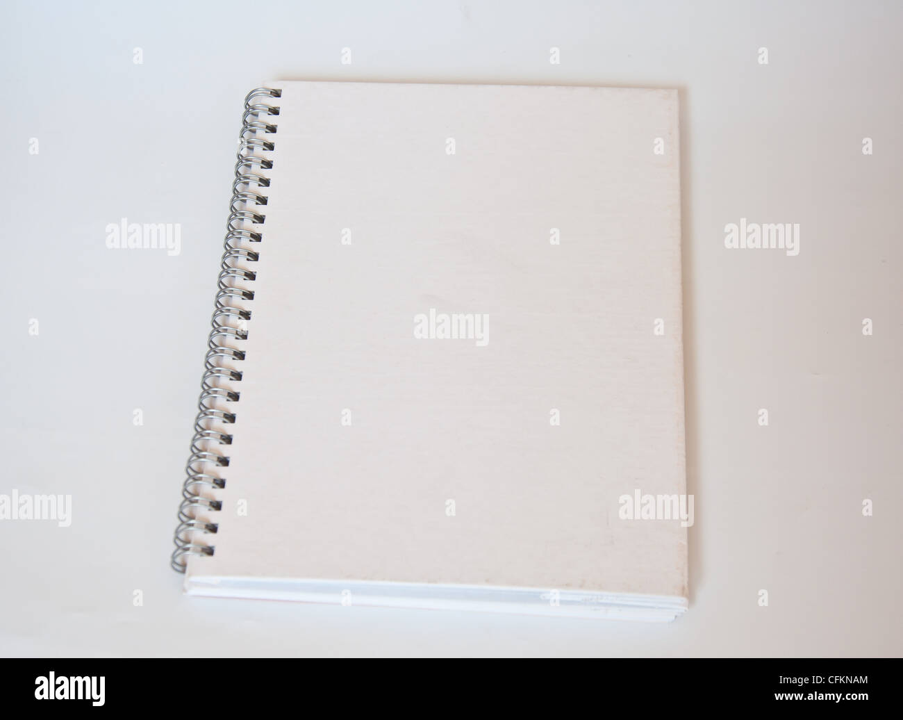 white notebook on white background Stock Photo - Alamy