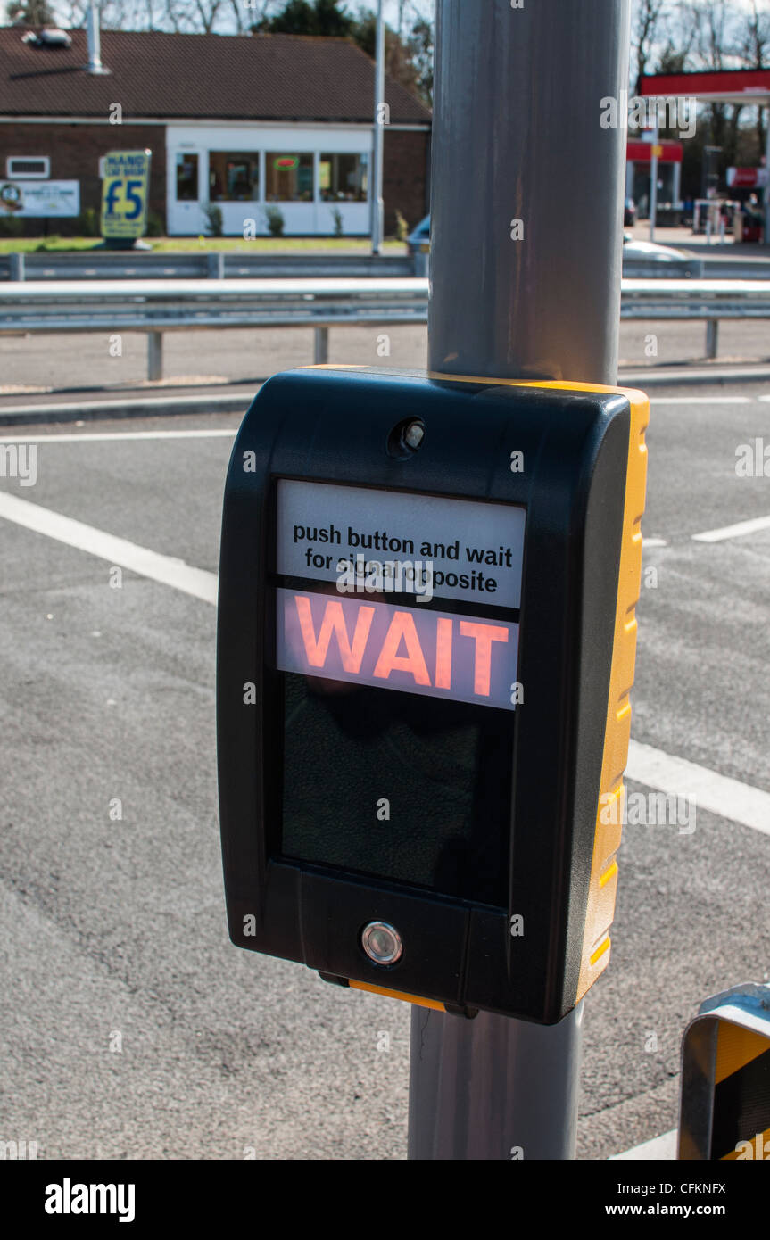 Pedestrian Crossing 'Wait' Sign, UK Stock Photo - Alamy