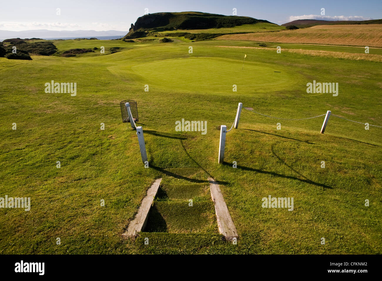 A view over Shiskine golf course on Isle Of Arran, Scotland Stock Photo ...