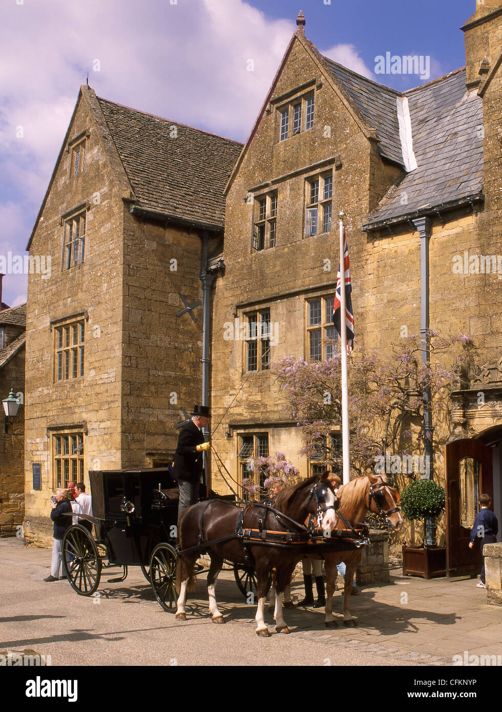 England Worcestershire Cotswolds Broadway Horses & Carriage at Lygon ...