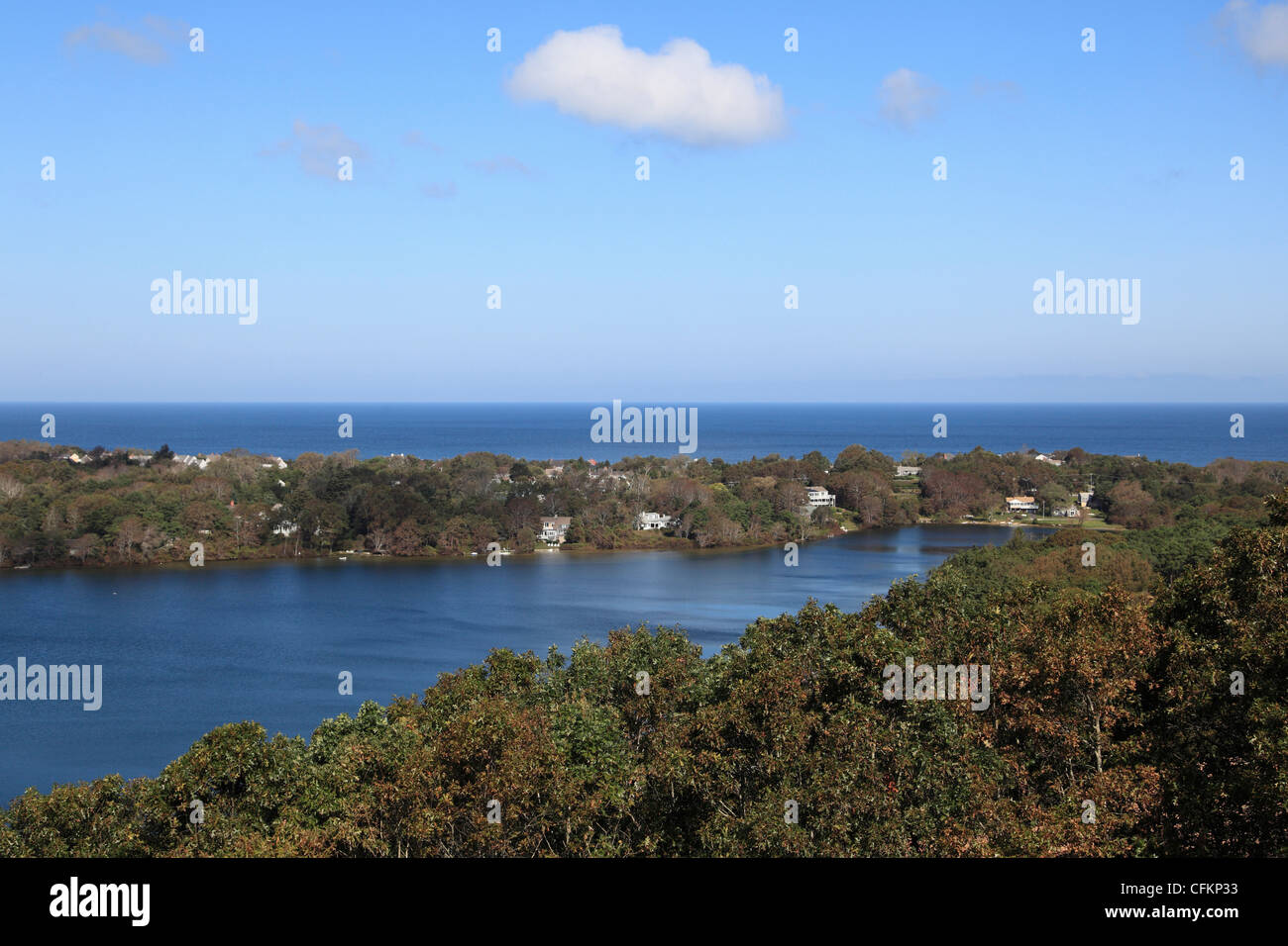 Scargo Lake, Cape Cod Bay, Dennis, Cape Cod, Massachusetts, New England ...