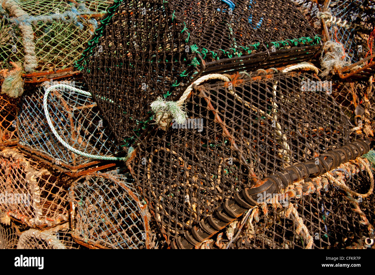 Lobster Net rusty Stock Photo - Alamy