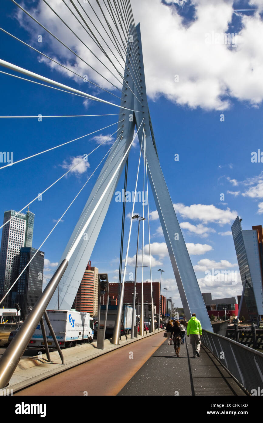 Traffic over Erasmusbridge, Rotterdam, the Netherlands Stock Photo - Alamy