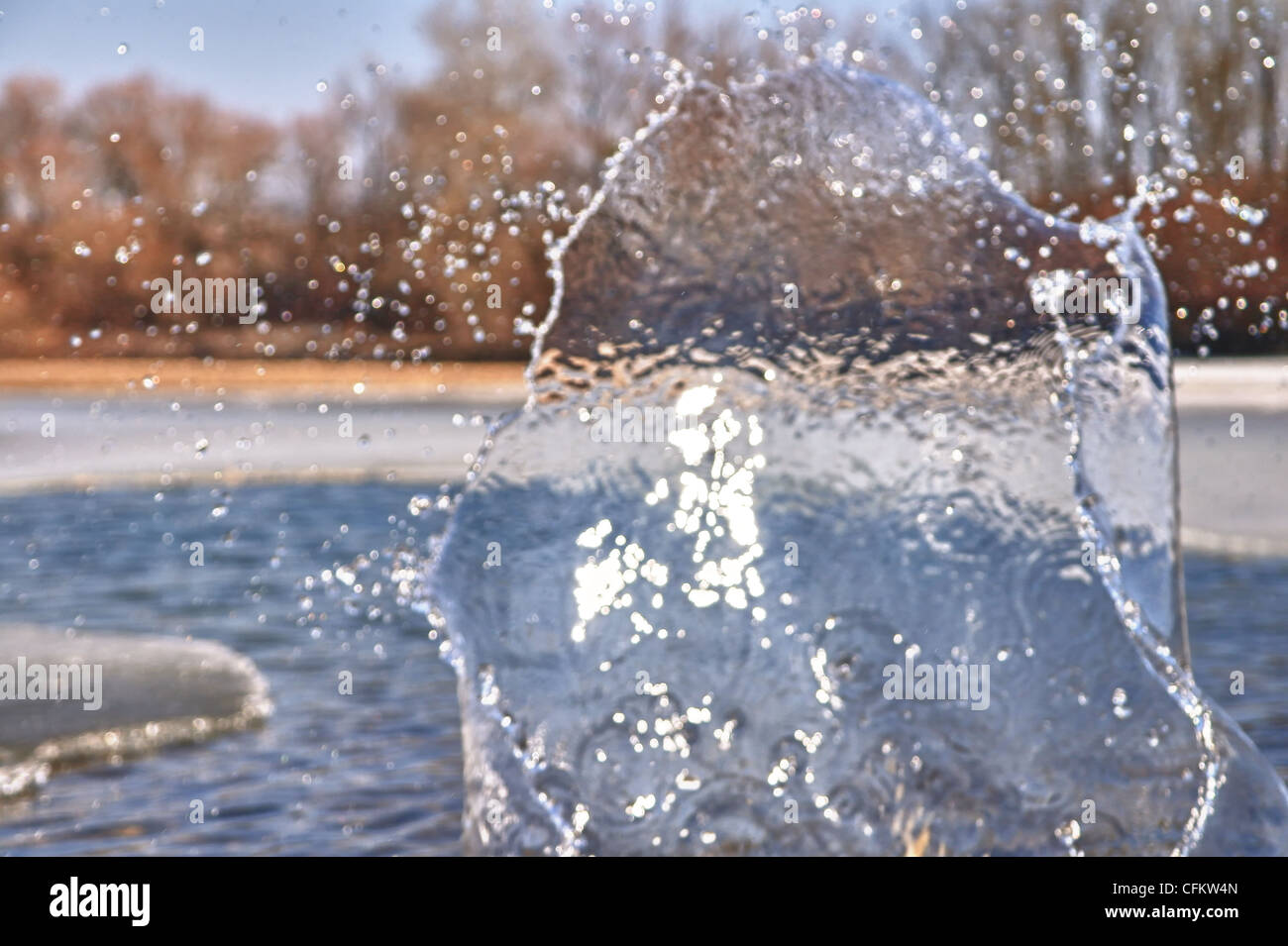 Splashing water waves natural Stock Photo - Alamy