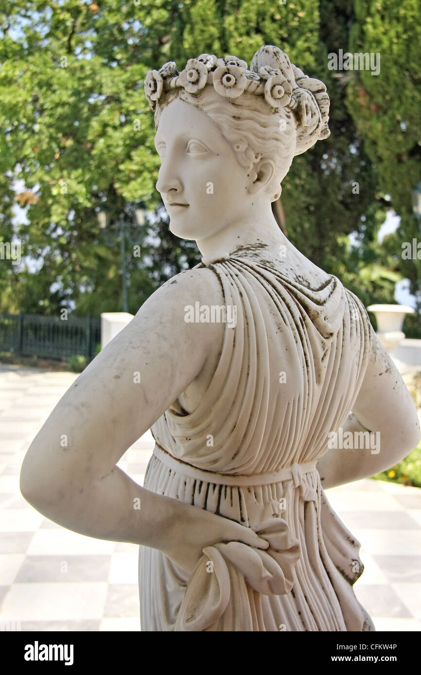 Muse's marble statue Stock Photo - Alamy