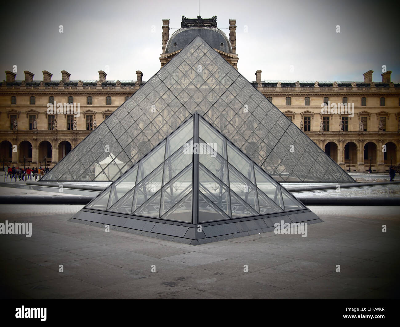 Louvre glass pyramids paris hi-res stock photography and images - Alamy