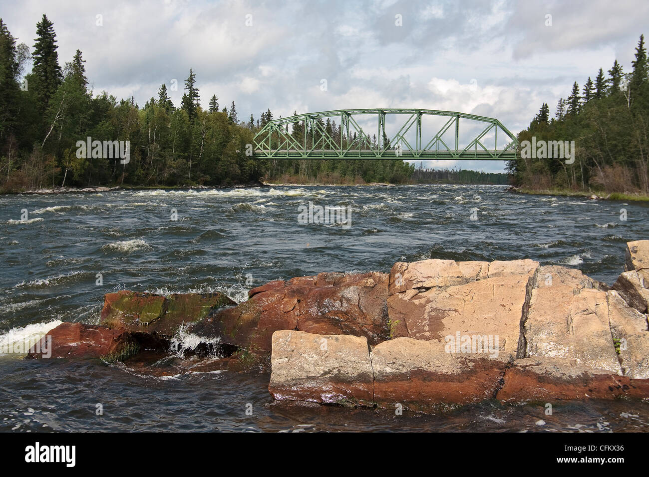 Otter Rapids on the Churchill River, Saskatchewan, Canada Stock Photo ...