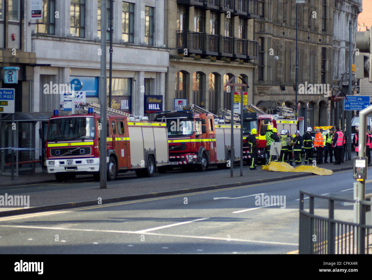 West Yorkshire Fire Service at a disaster training exercise in Leeds ...