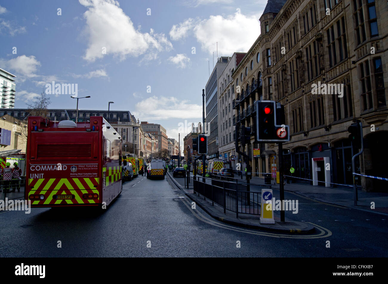 West Yorkshire Fire Service at a Disaster training exercise in Leeds ...