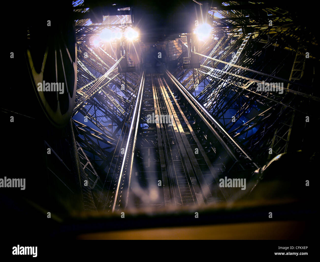Inside the Eiffel Tower Stock Photo - Alamy