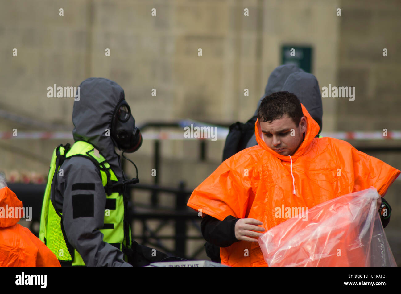 Disaster training exercise in Leeds city center Stock Photo - Alamy