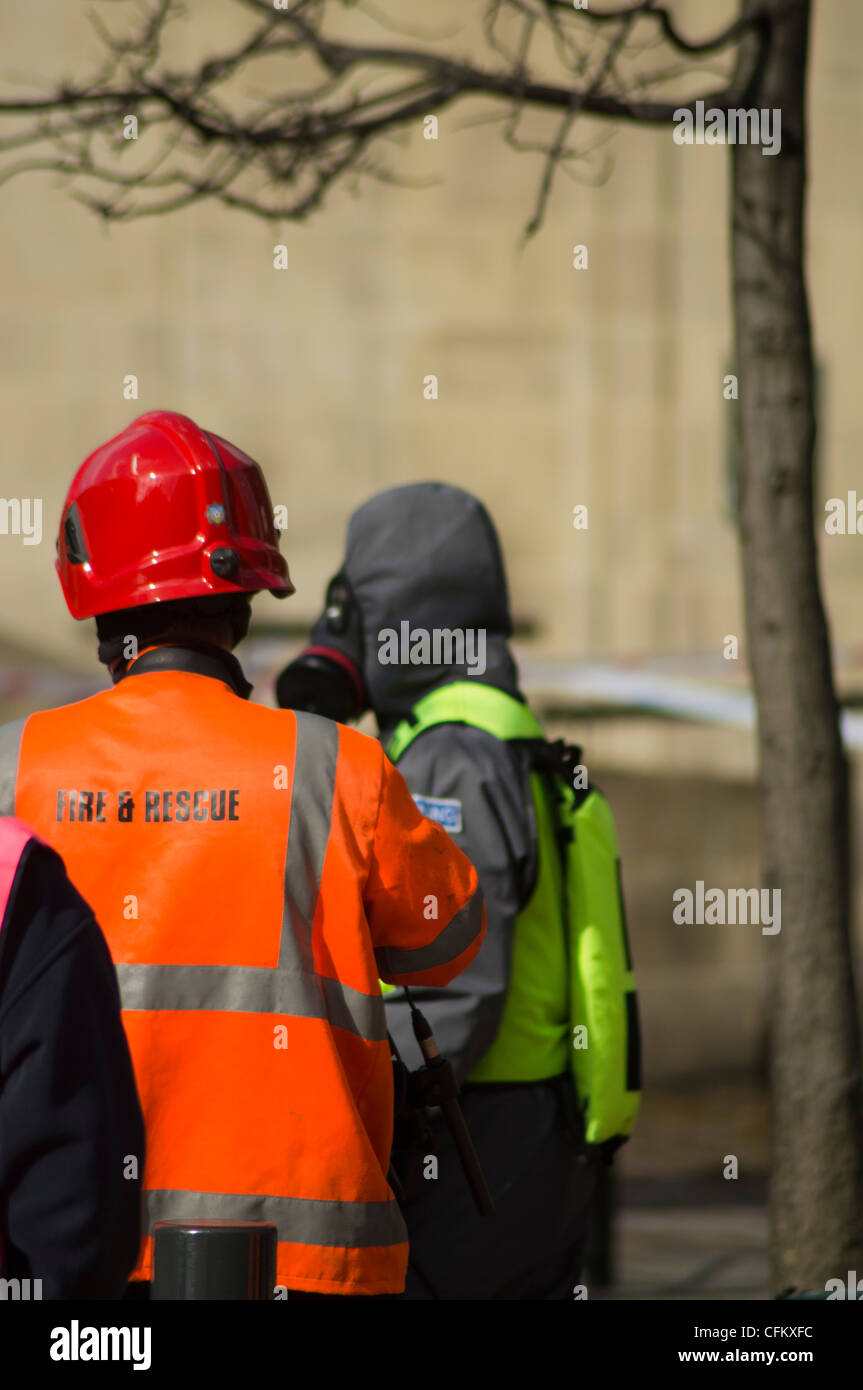 Disaster training exercise in Leeds city center Stock Photo - Alamy