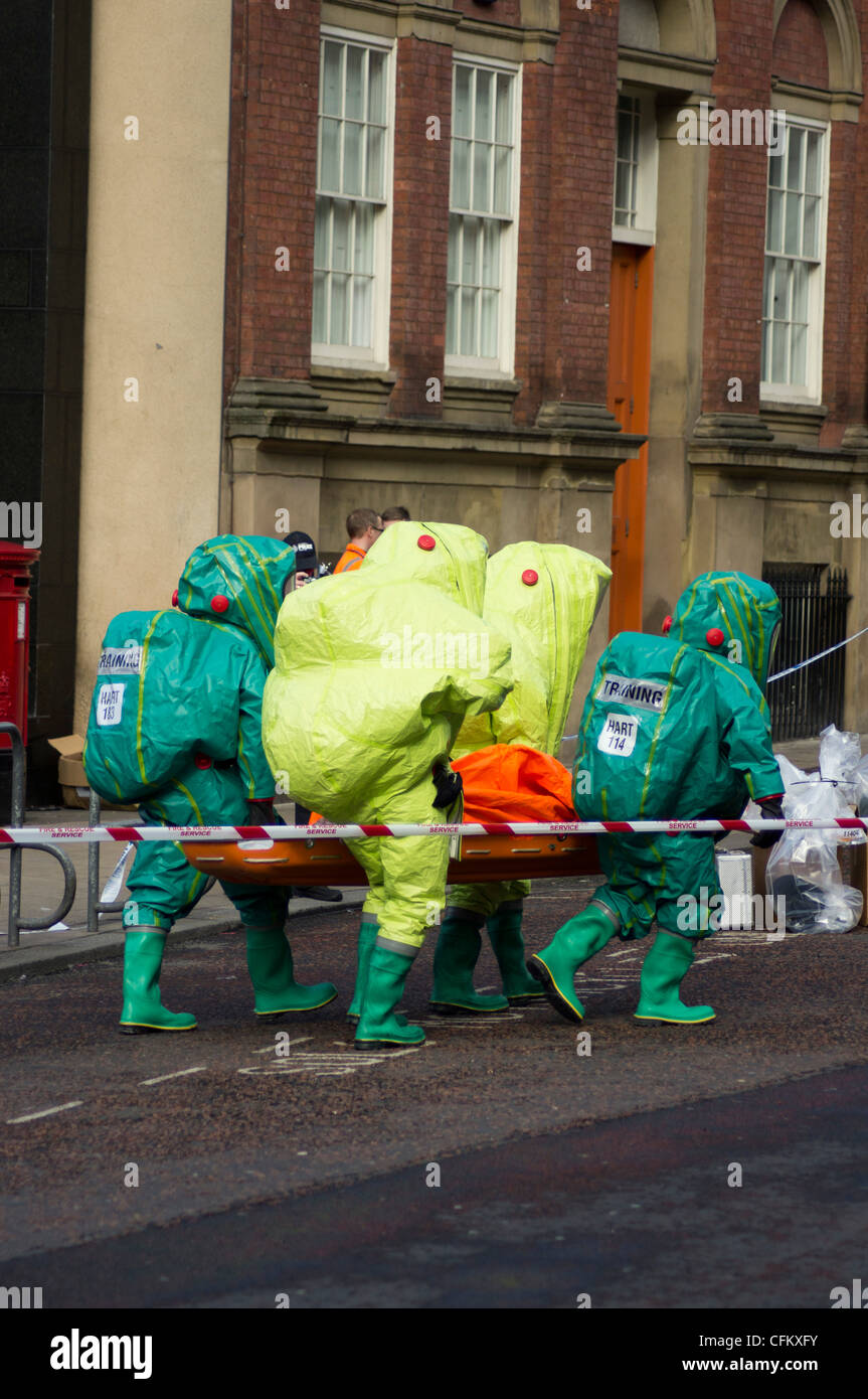 Disaster training exercise in Leeds city center Stock Photo - Alamy