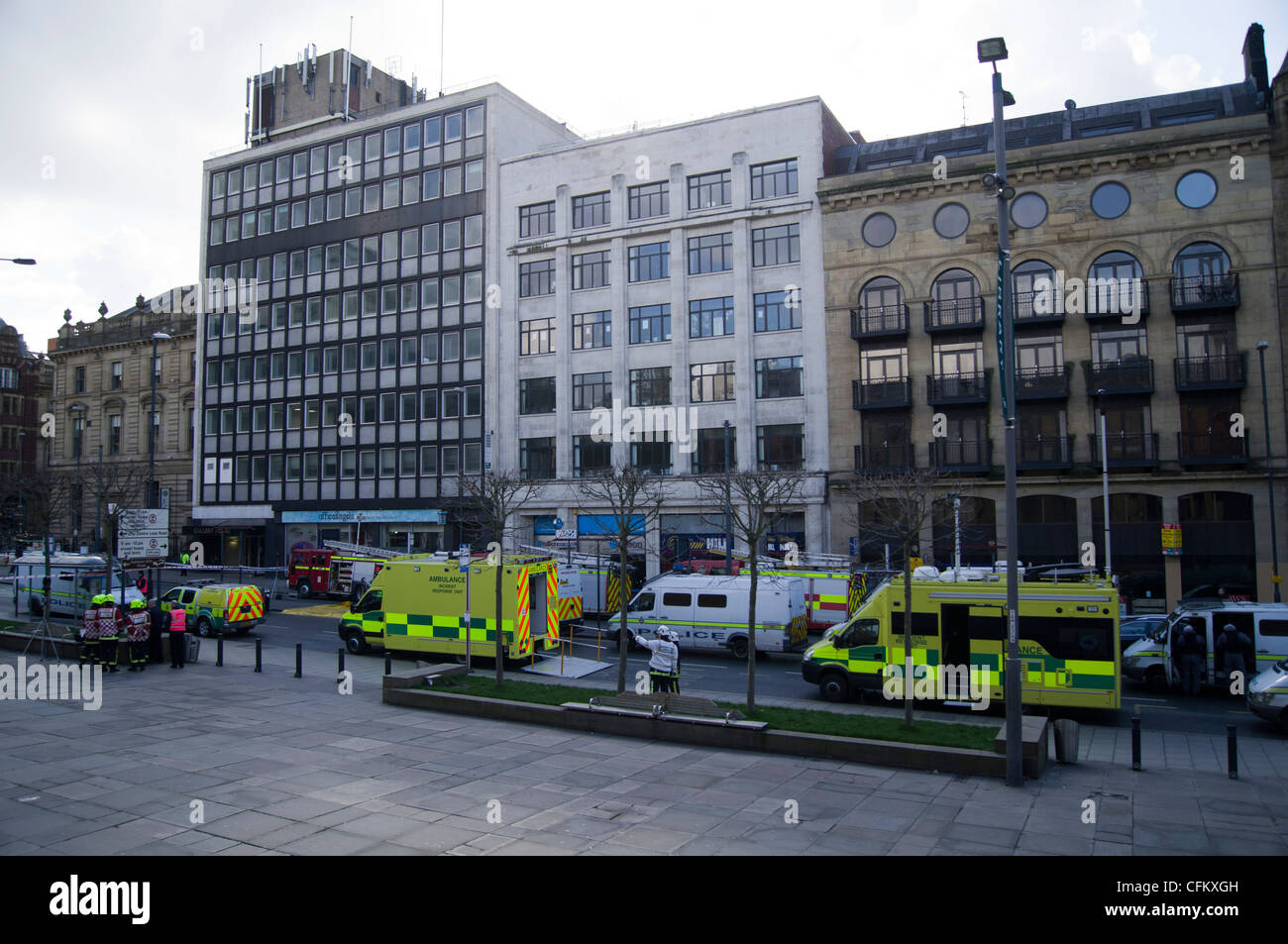 Disaster training exercise in Leeds city center Stock Photo - Alamy