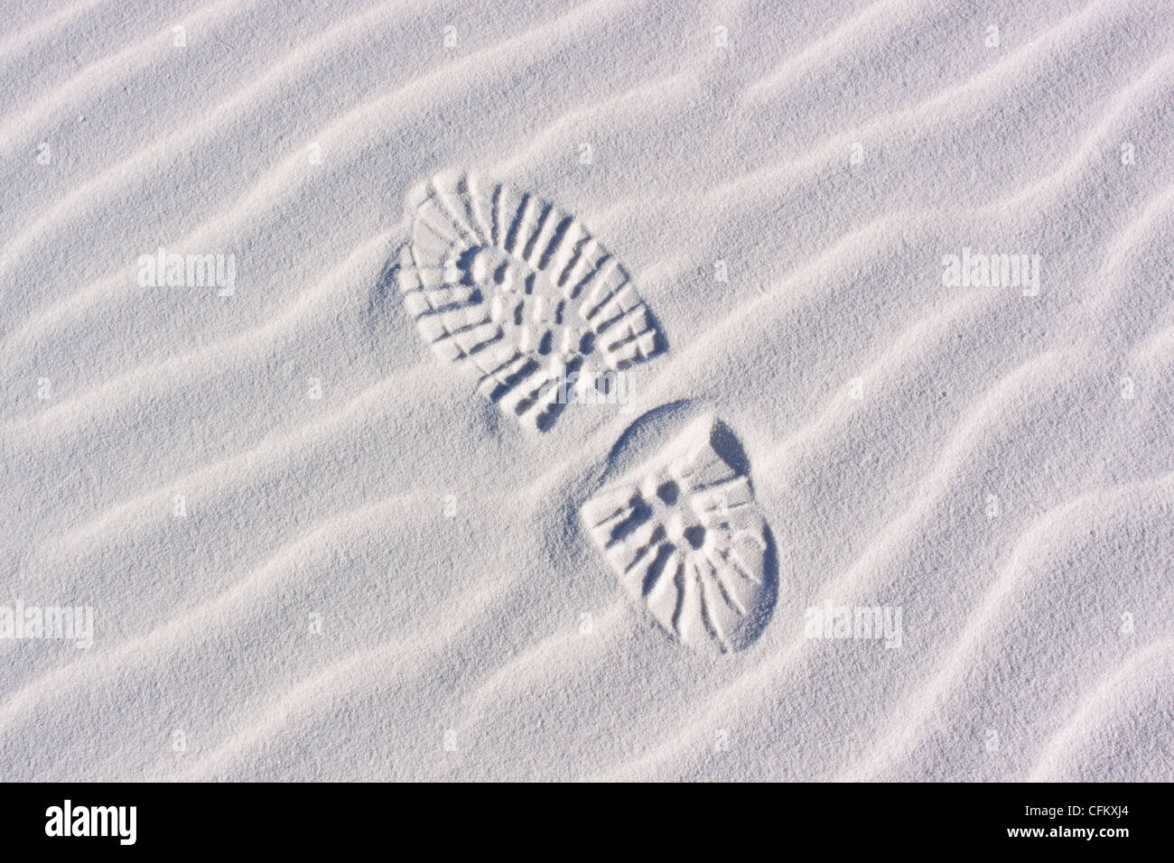 Sand Dunes with Ripples with boot footprint Stock Photo - Alamy