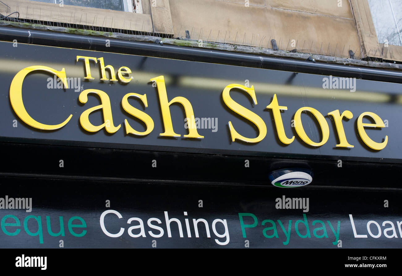 Cheques cashed sign hi-res stock photography and images - Alamy