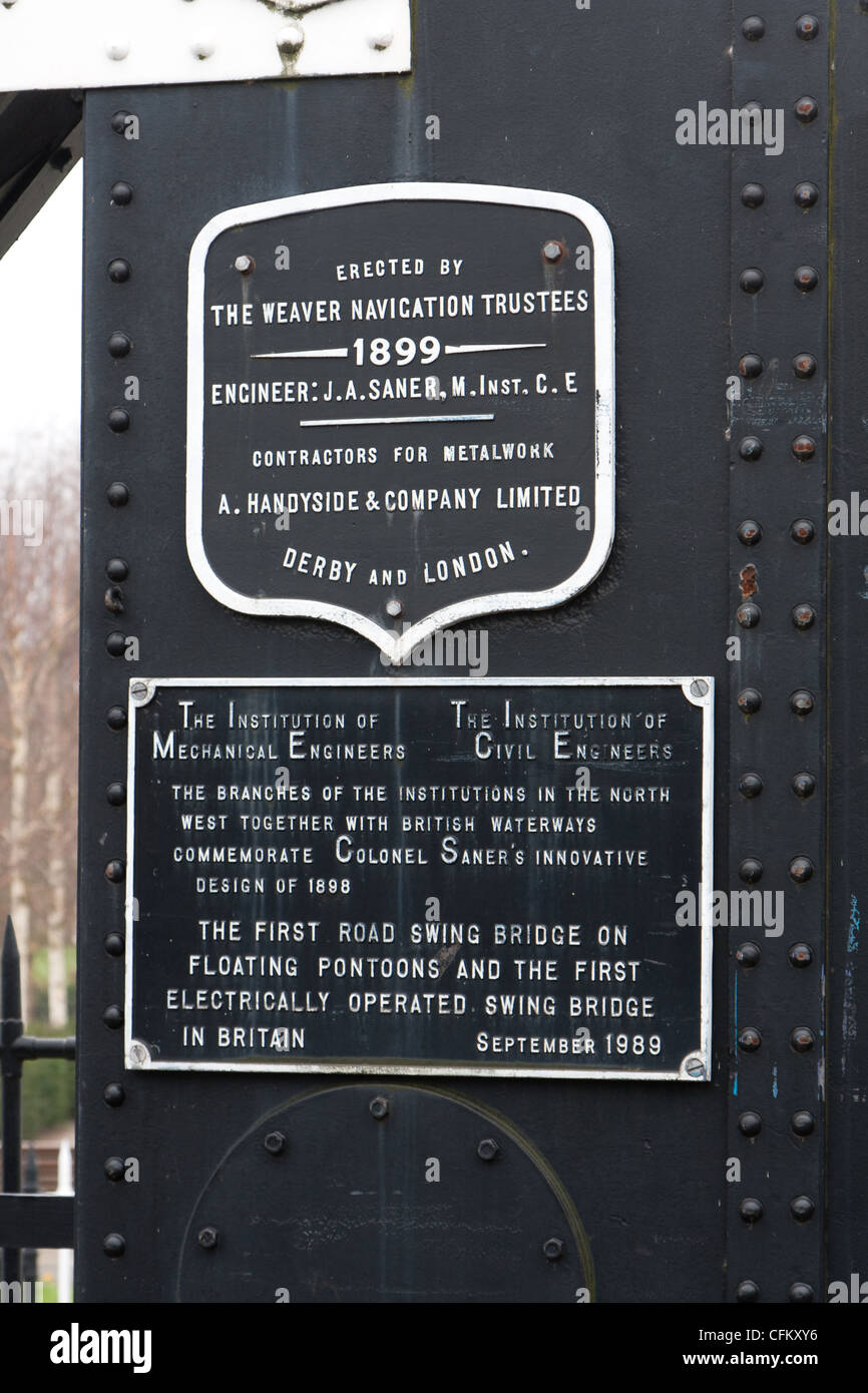 The first electrically operated swing bridge in Britain, over the River ...