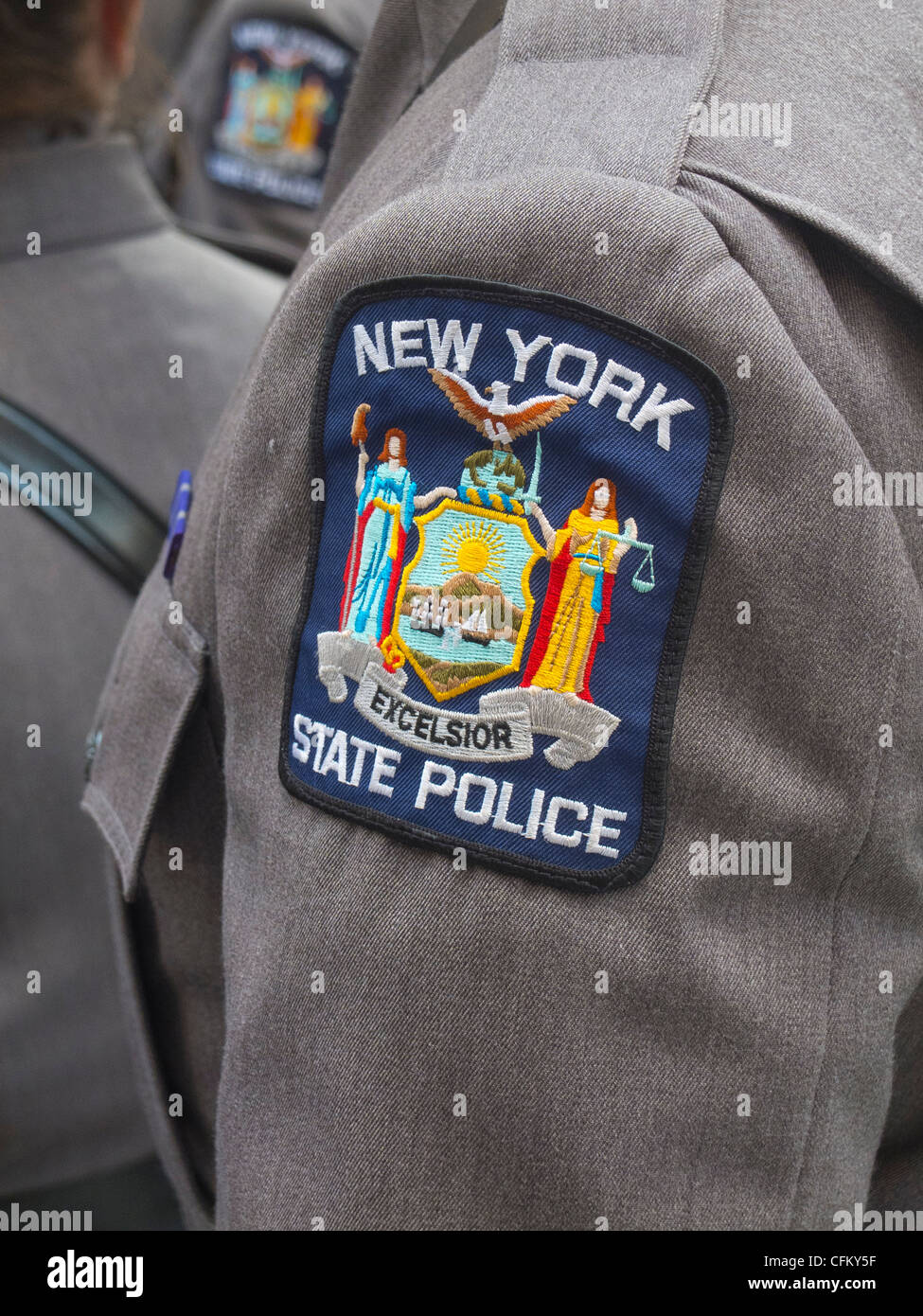 New State police marching in a parade Stock Photo - Alamy
