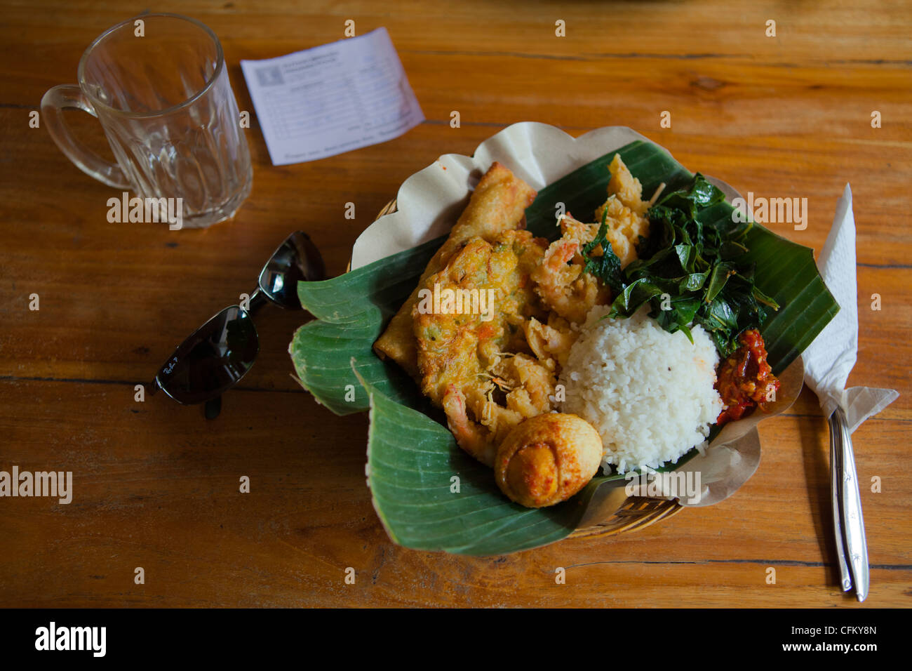 Indonesian dishes in a Balinese restaurant, Bali, South Pacific ...