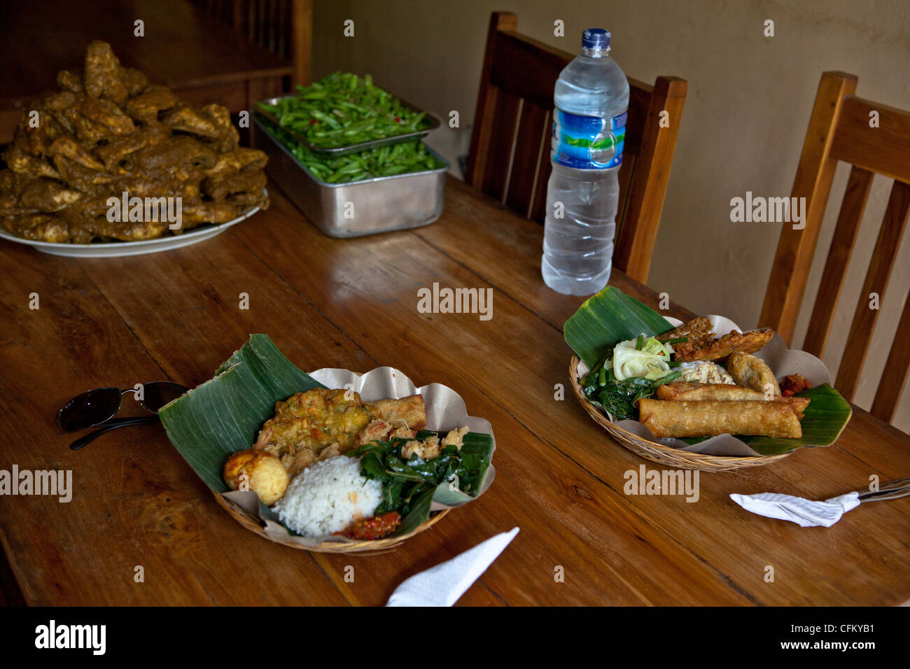 Indonesian dishes in a Balinese restaurant, Bali, South Pacific ...