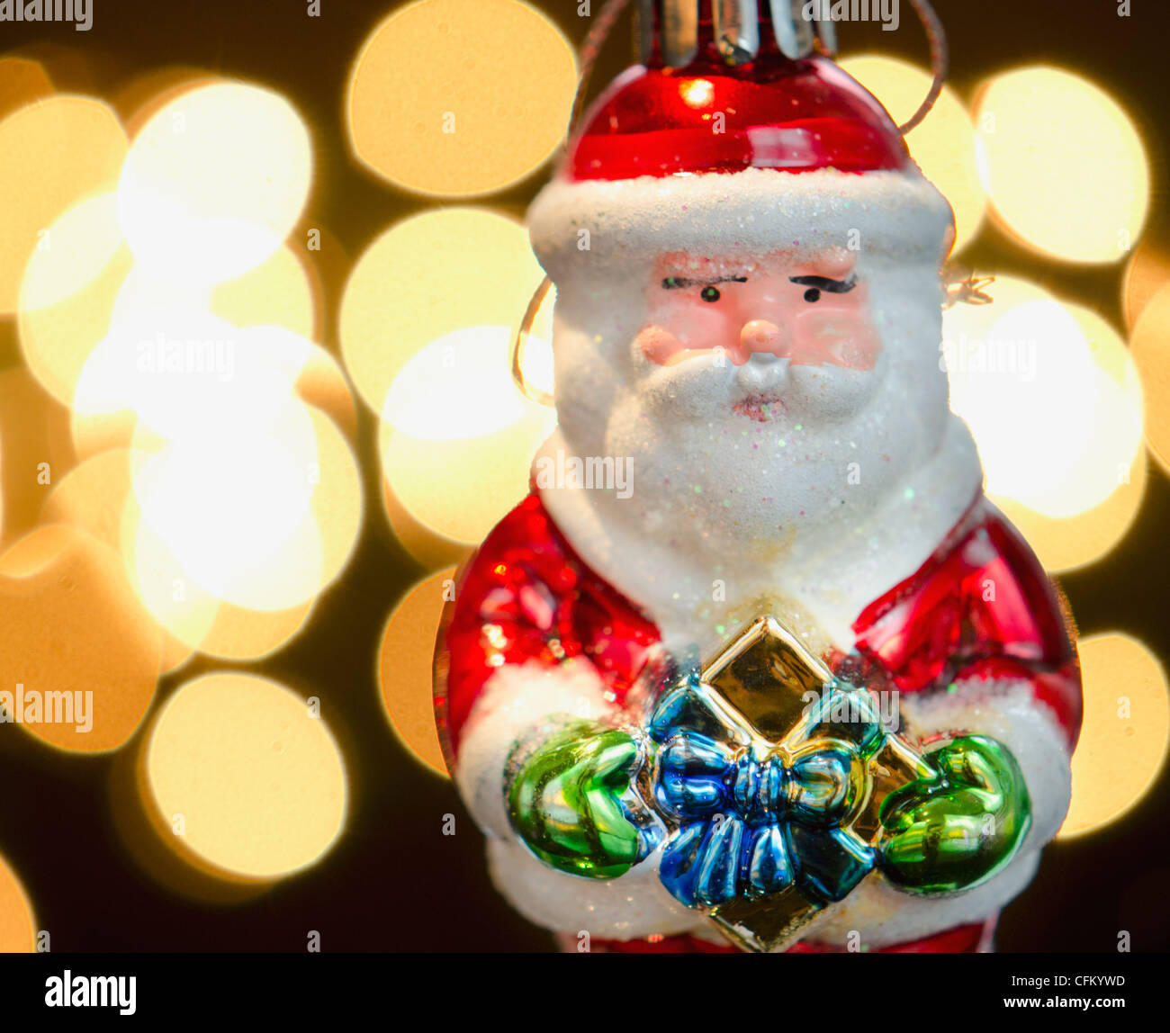 Studio shot of Christmas Santa ornament Stock Photo - Alamy