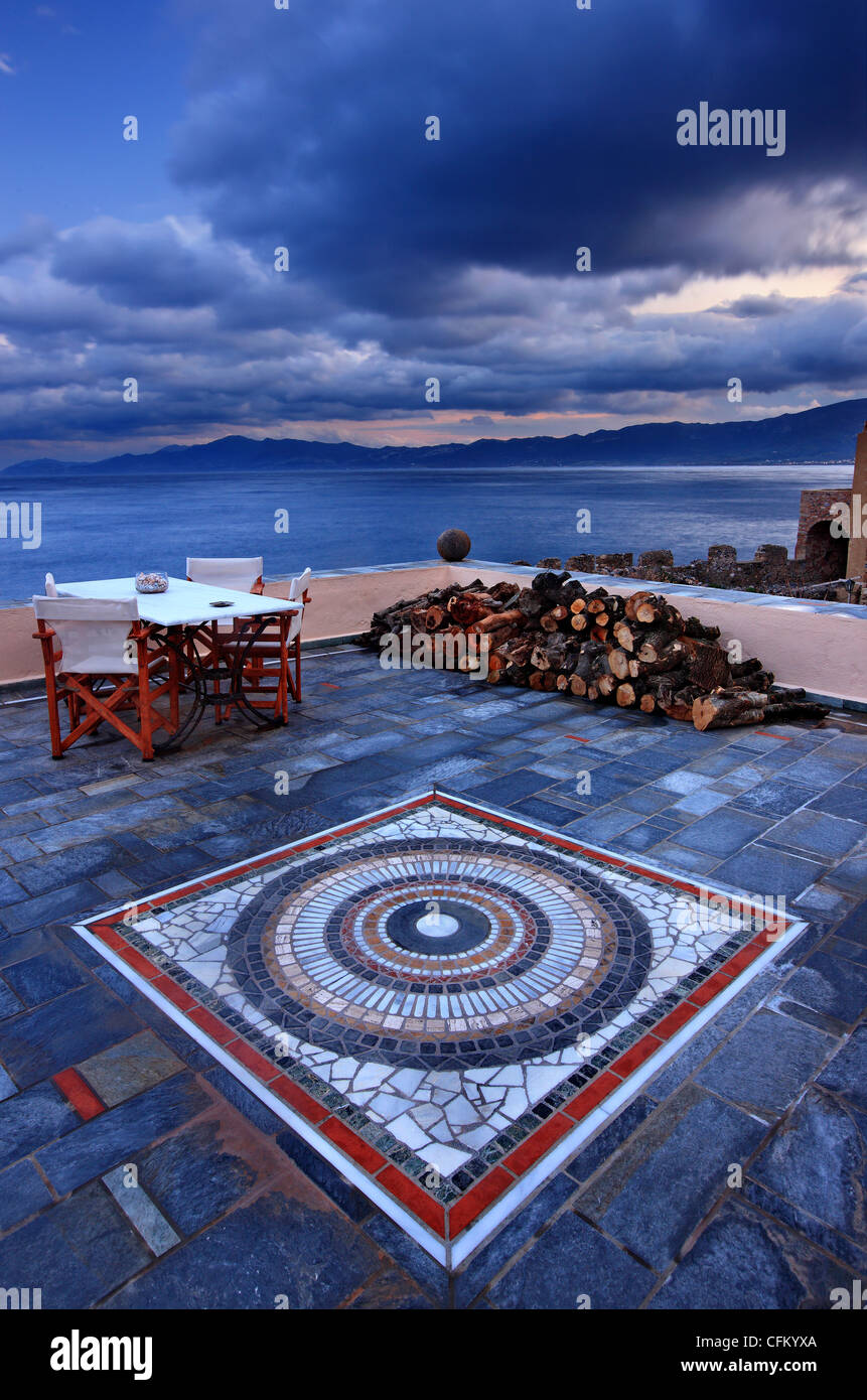 A beautiful balcony ("Ardamis Hotel") in the wonderful medieval ...