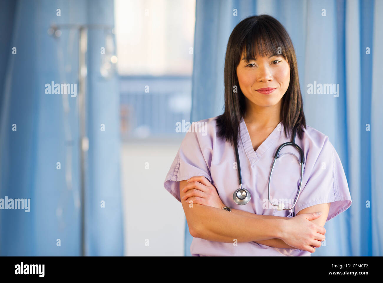 USA, New Jersey, Jersey City, Portrait of female doctor Stock Photo - Alamy