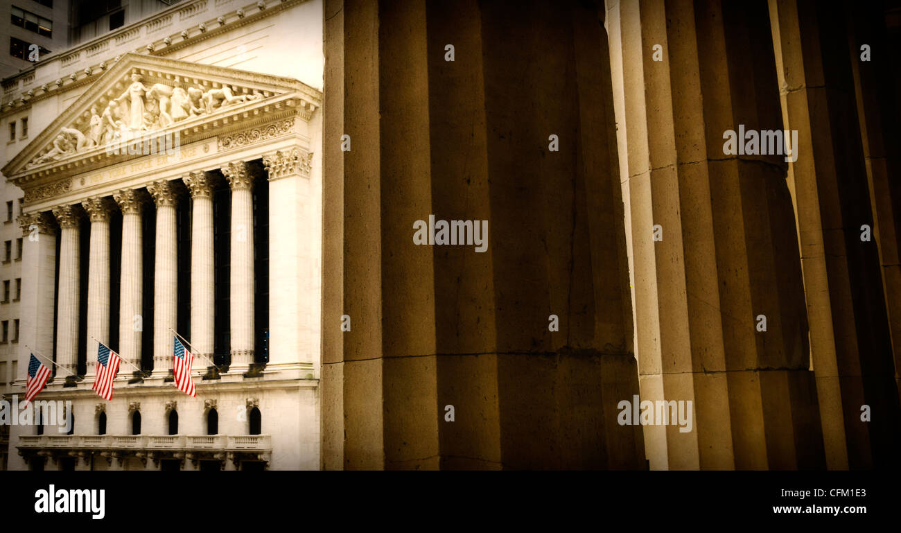 USA, New York State, New York City, View of New York Stock Exchange ...