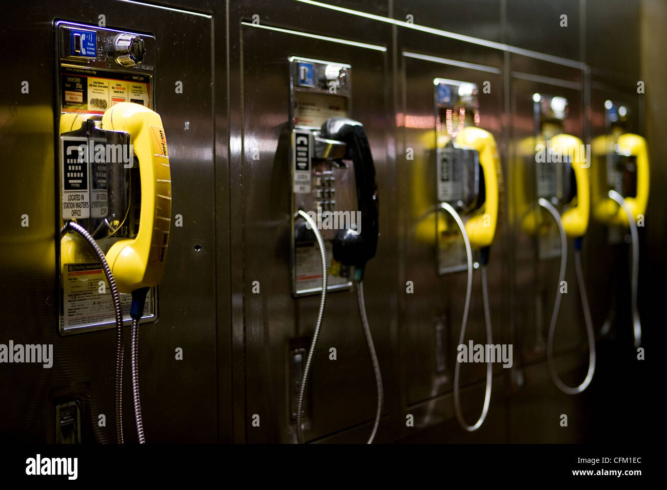 Public Telephones in New York Stock Photo - Alamy