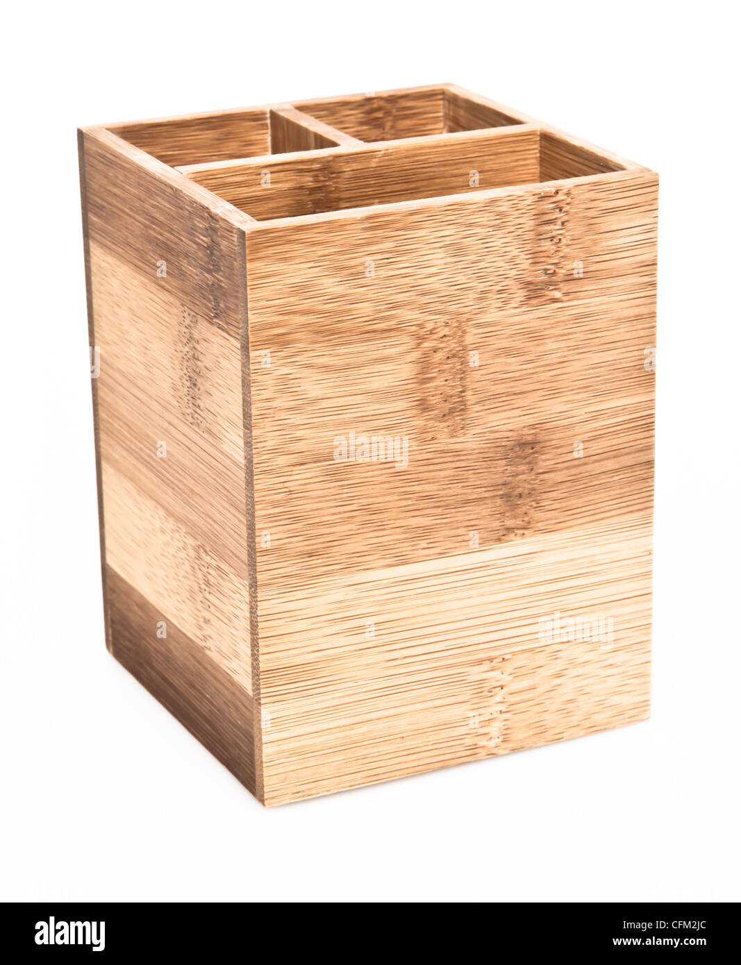 Empty Pen Holder Isolated on White Background with nobody Stock Photo ...