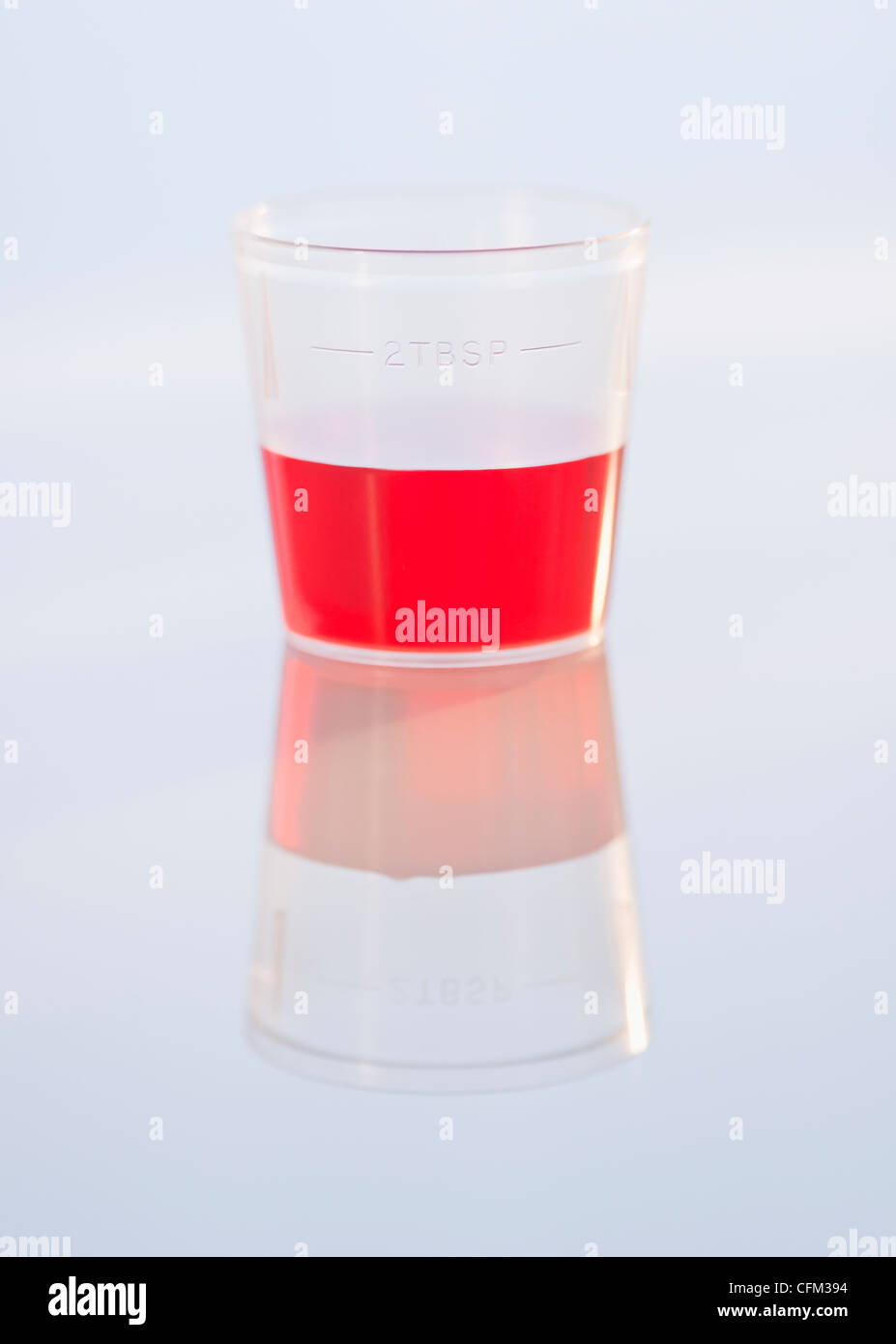 Studio shot of red medicine Stock Photo - Alamy