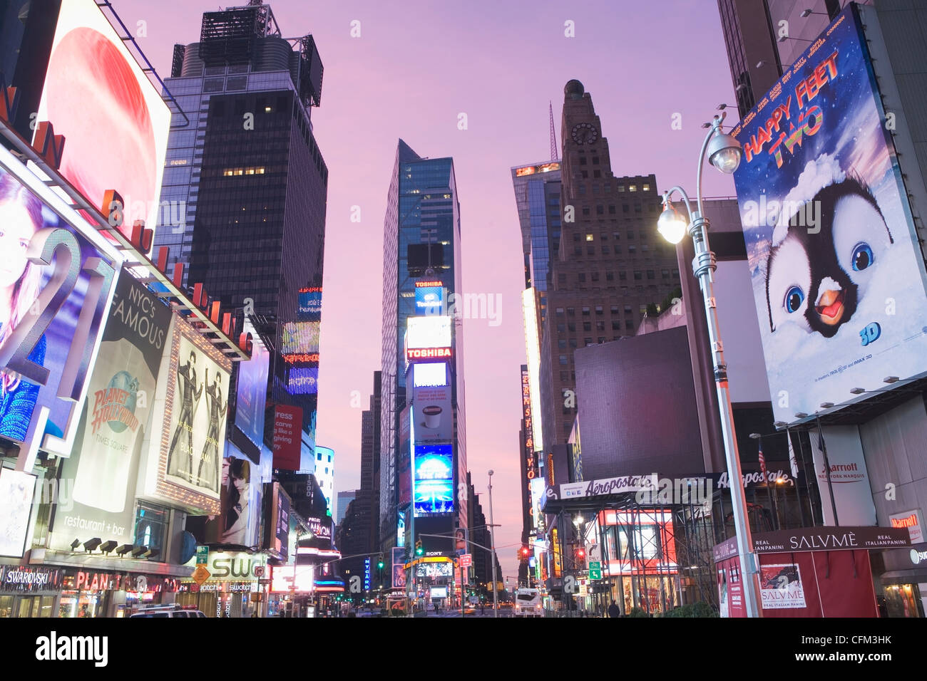 Usa, New York State, New York City, Times Square, cityscape at dusk ...
