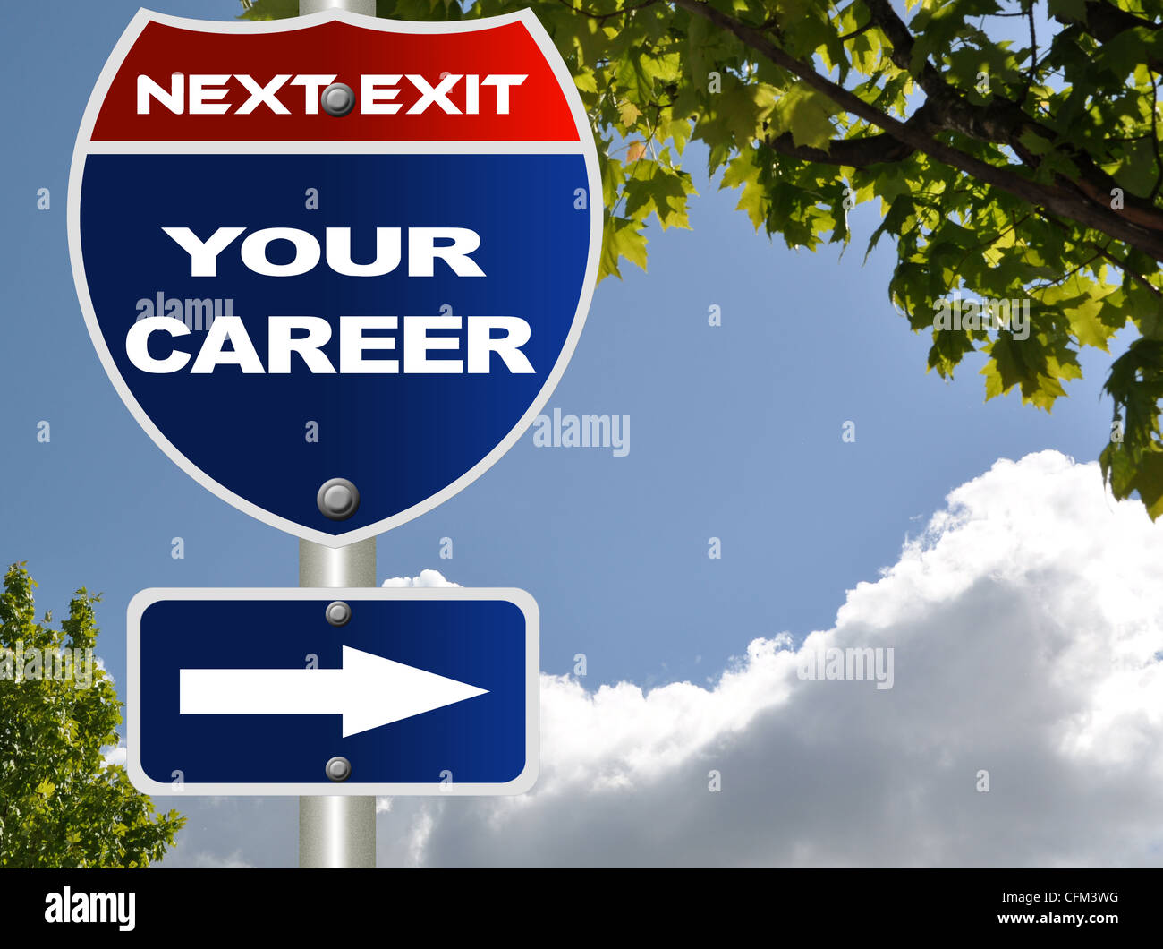 Your career road sign Stock Photo - Alamy