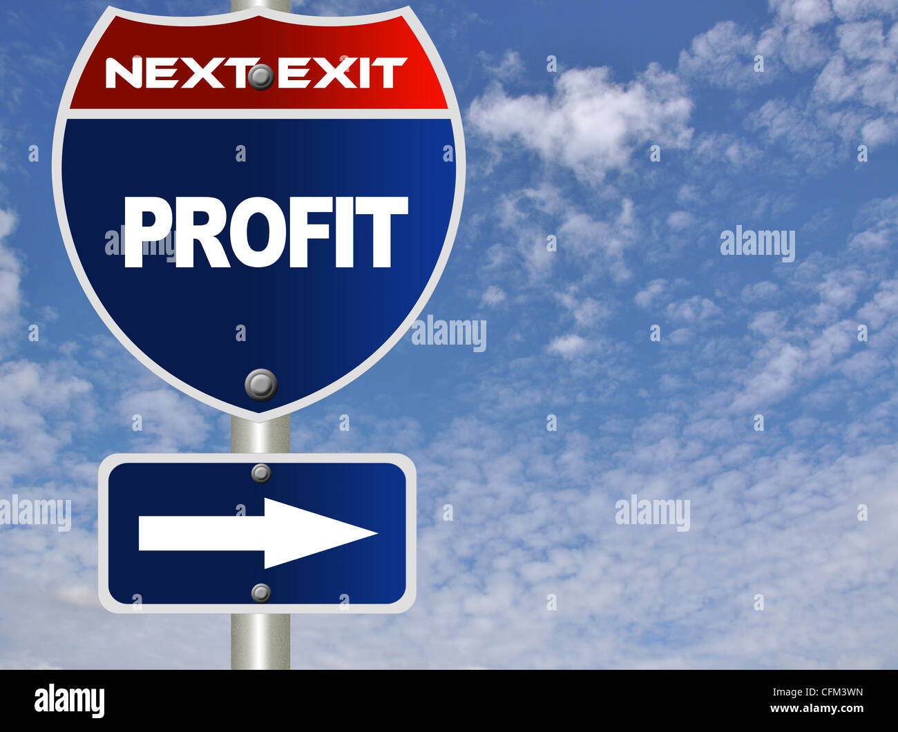 Profit road sign Stock Photo - Alamy
