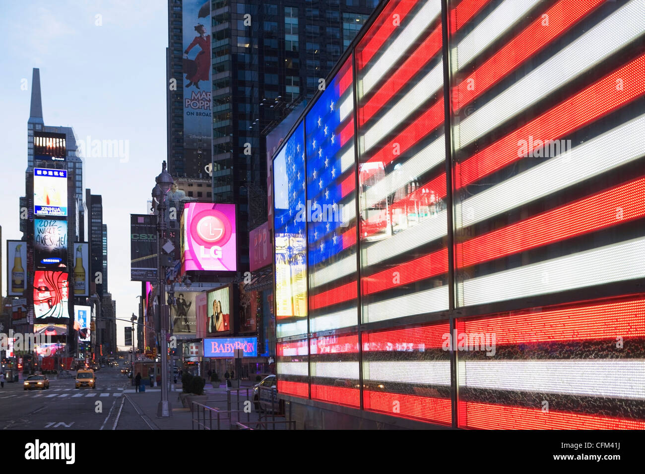 American flag at times square hi-res stock photography and images - Alamy