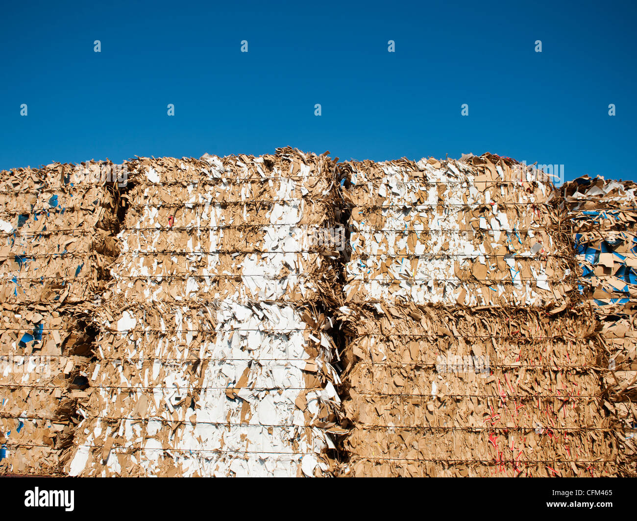 USA, California, Santa Ana, Stacks of paper for recycling Stock Photo ...