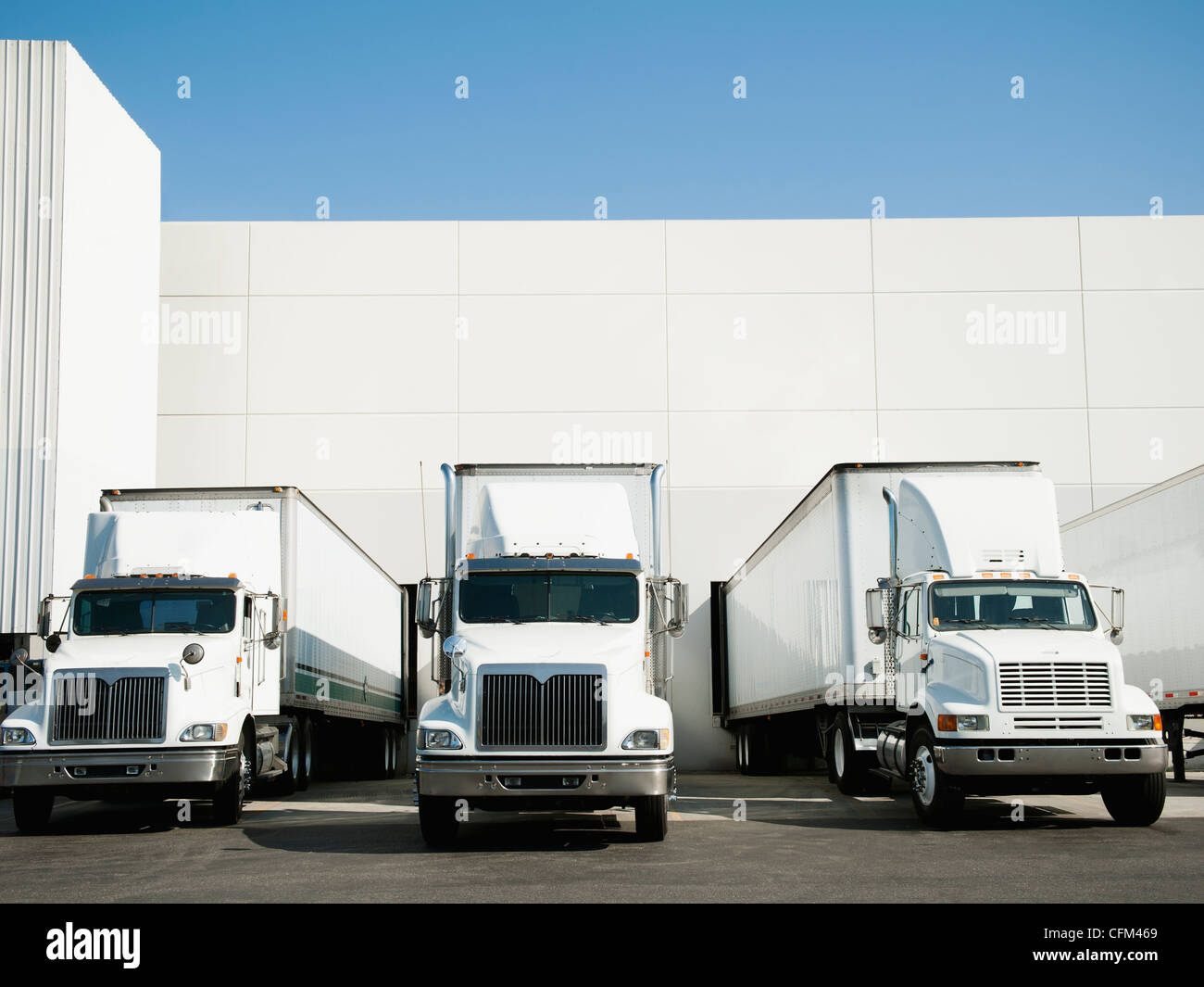 USA, California, Santa Ana, Trucks and warehouse Stock Photo - Alamy