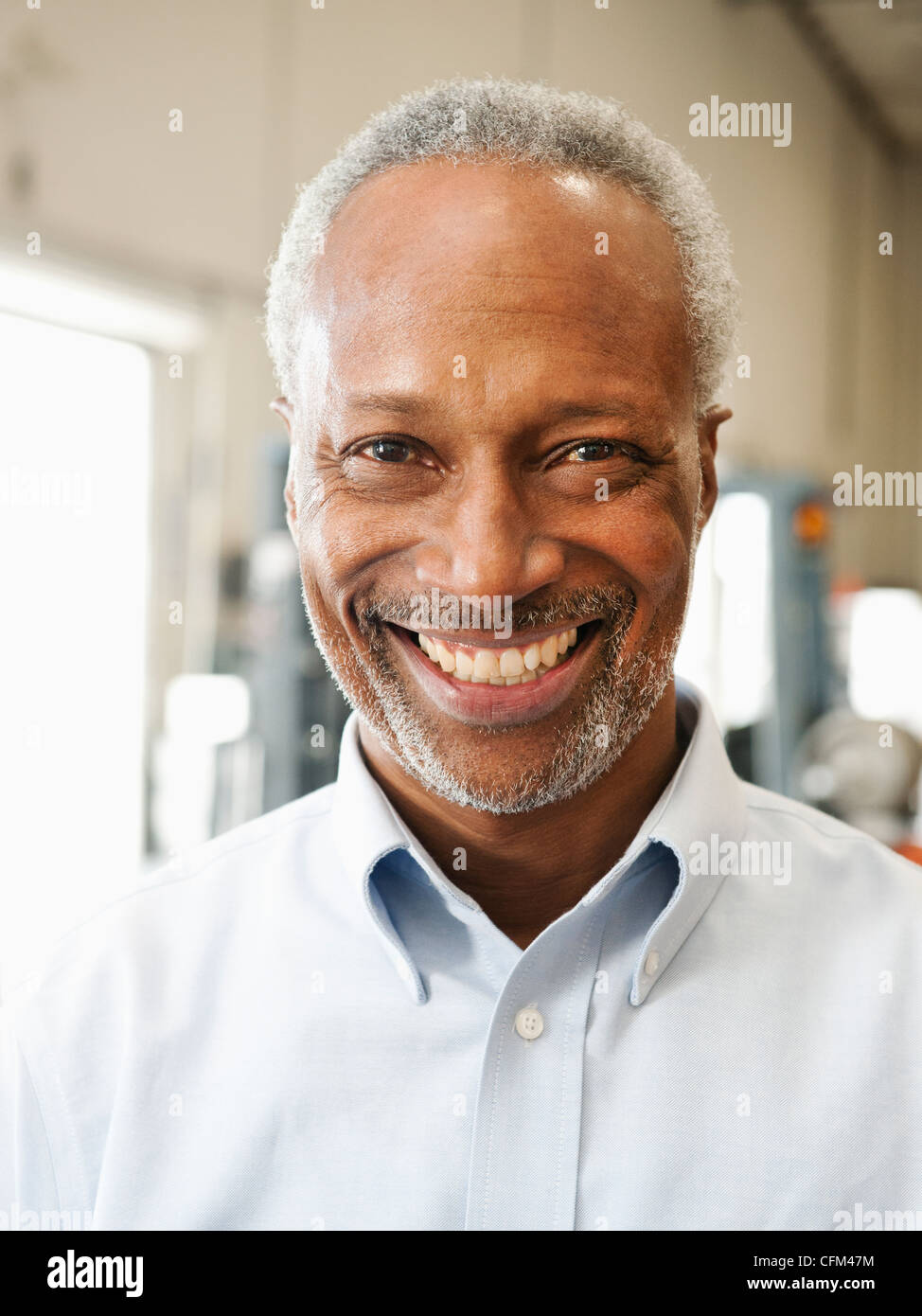 USA, California, Santa Ana, Portrait of businessman in warehouse Stock ...